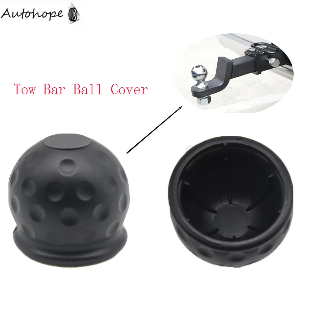 50mm-Black-Tow-Bar-Ball-Cover-Hood-Trailer-Cap-Rubber-Ball-Hitch ...