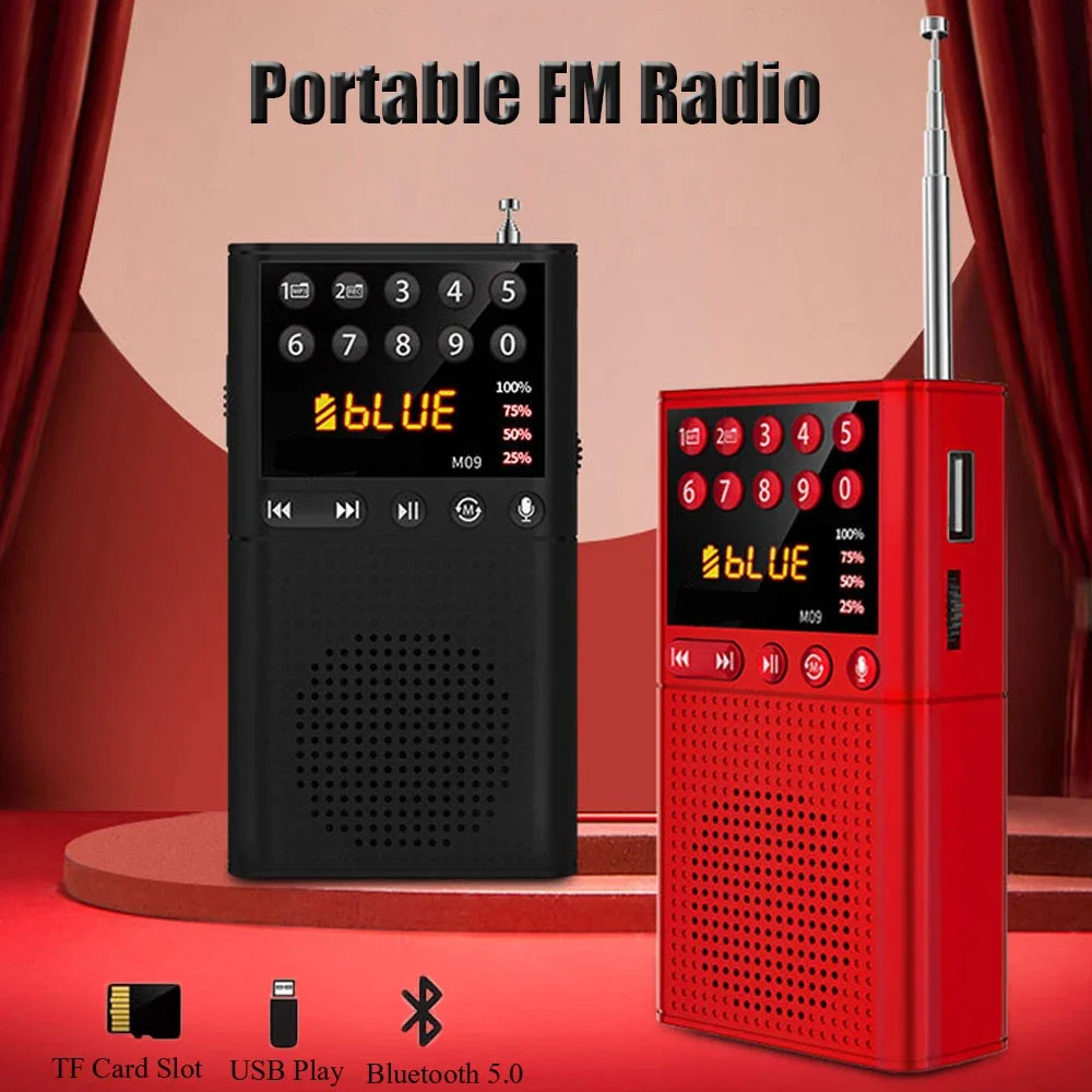 Mini Portable FM Radio Wireless Bluetooth Speaker MP3 Music Player with ...