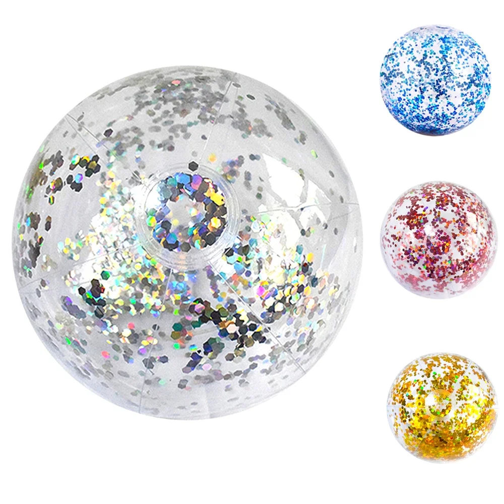 40-60cm-Inflatable-Glitter-Beach-Ball-Summer-Water-Ball-Sequin-Beach ...