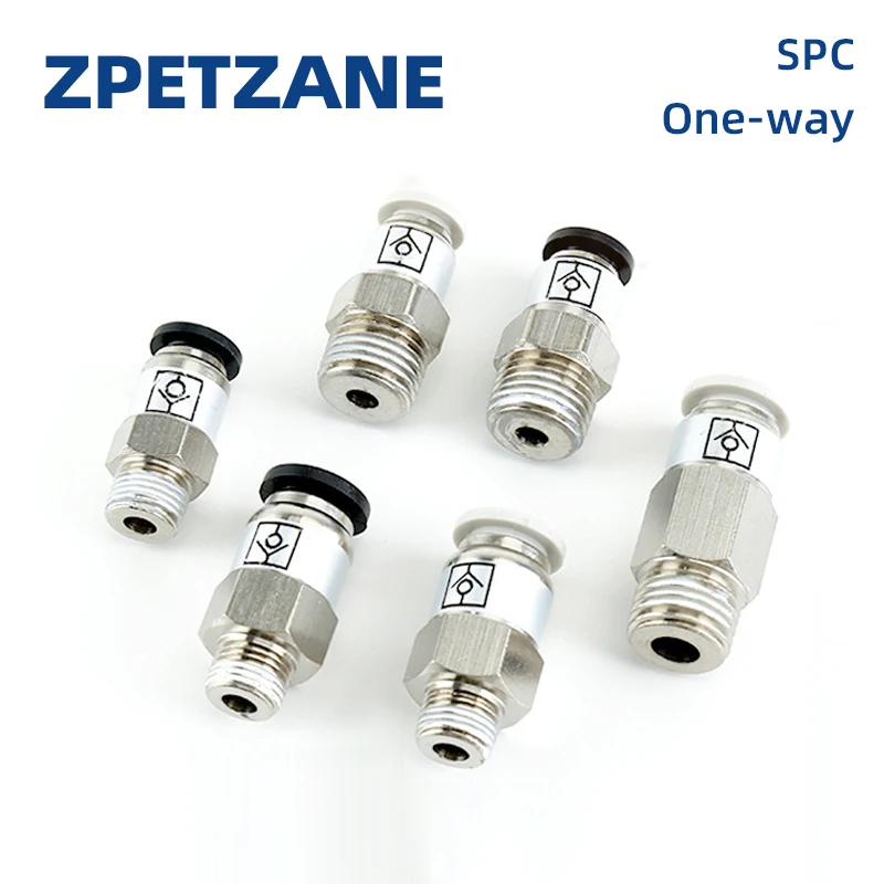 One-way-Valve-SPC6-02-Pneumatic-Fittings-Brass-Nickel-Plated-External ...