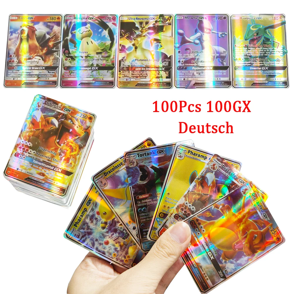 New English Spanish French Cards Holographic EX Vstar Vmax GX Letter ...