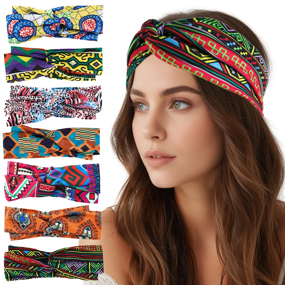 Mode-Stirnb-nder-Kreuz-Elastizit-t-Haarband-b-hmischen-Stil-Turban ...