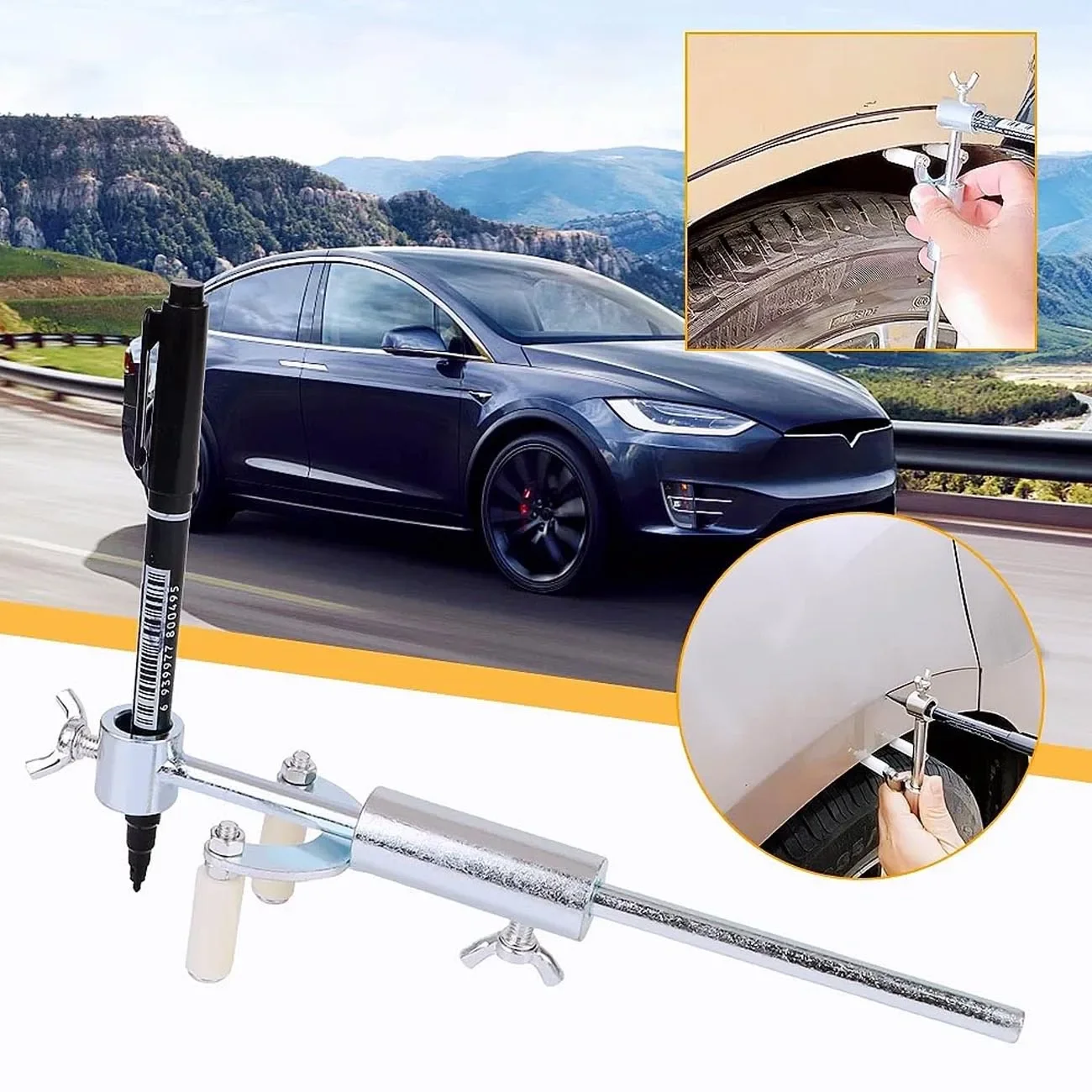 Car Wheel Eyebrow Scriber for Auto Sheet Metal Dent Repair Tool Body ...
