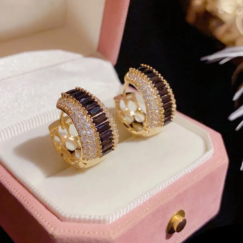 Uilz-pendientes-de-aro-de-circonita-redonda-para-mujer-aretes-de-c ...