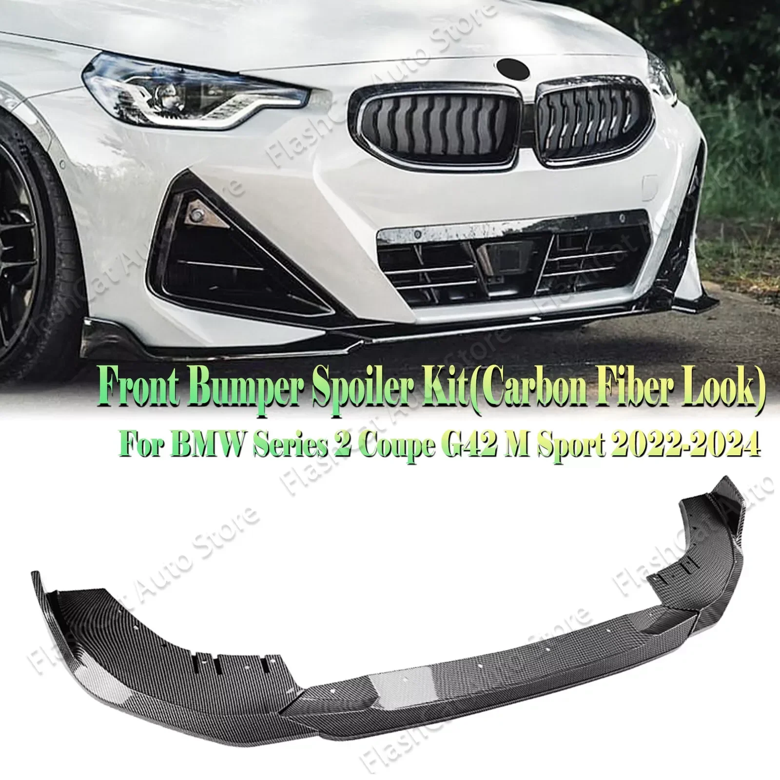 For-BMW-2-Series-G42-Car-Front-Bumper-Lip-Splitter-Diffuser-Body-Kit ...
