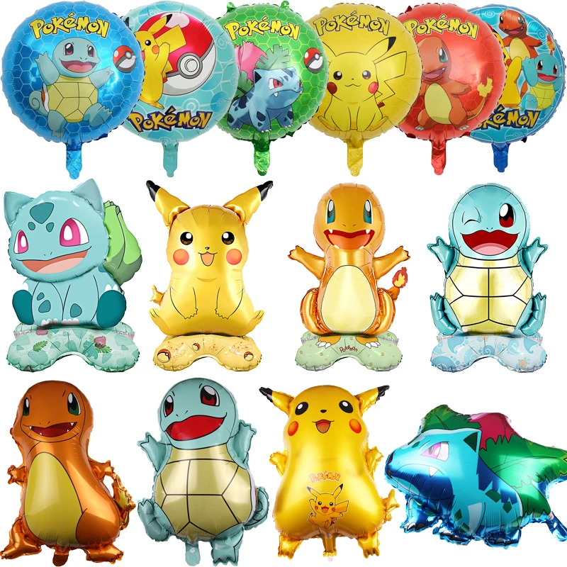 Pokemon-Balloon-Pikachu-Squirtle-Bulbasaur-Charmander-Pikachu-Aluminum ...