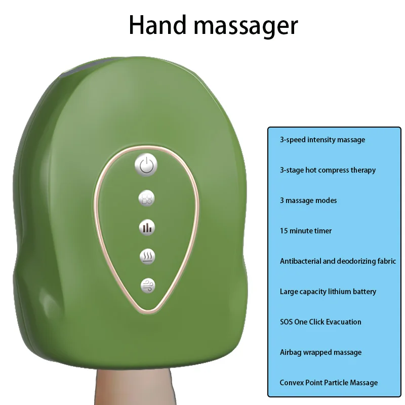 Electric Hand Massager Air Bag 3 Modes Hot Compress Kneading Hand ...