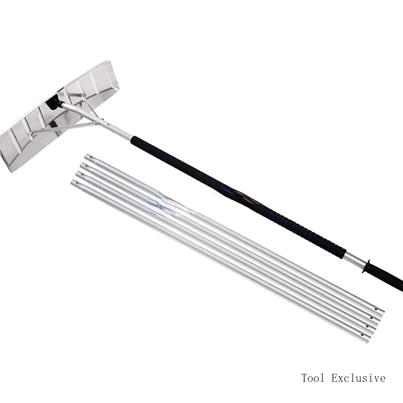 Aluminum-Extension-Pole-Lightweight-Roof-Snow-Shovel-Rake-20-Ft-High ...