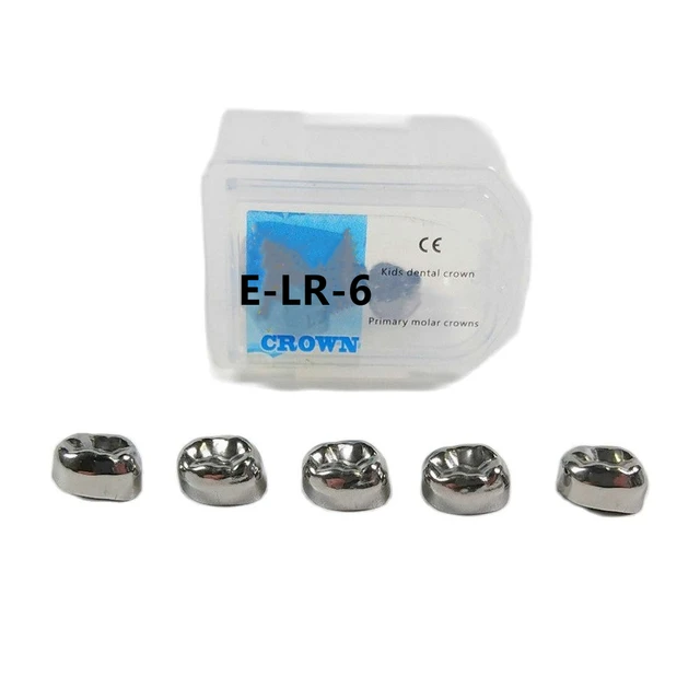 5Pcs/Box Dental Crown Kids Teeth Primary Molar Stainless Steel ...