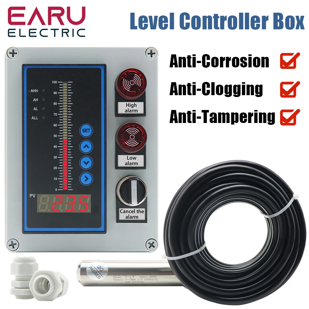 4-20mA-Waterproof-Integral-Level-Transmitter-Controller-Input-Liquid ...