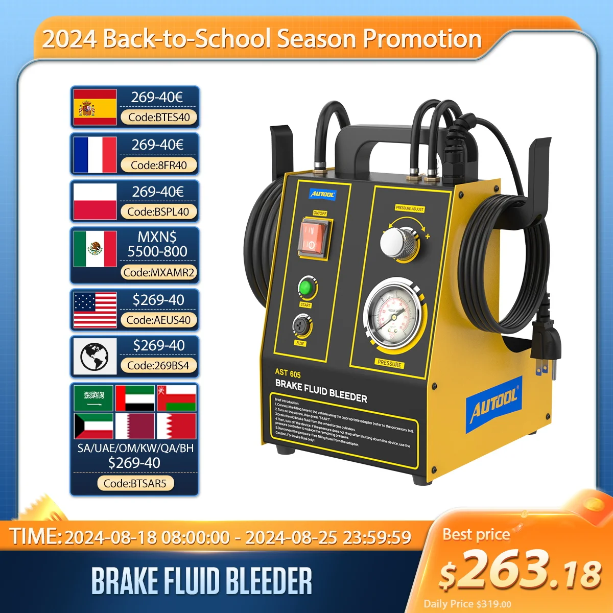 AUTOOL-AST605-Car-Brake-Fluid-Extractor-Oil-Pump-Brake-Oil-Changer ...