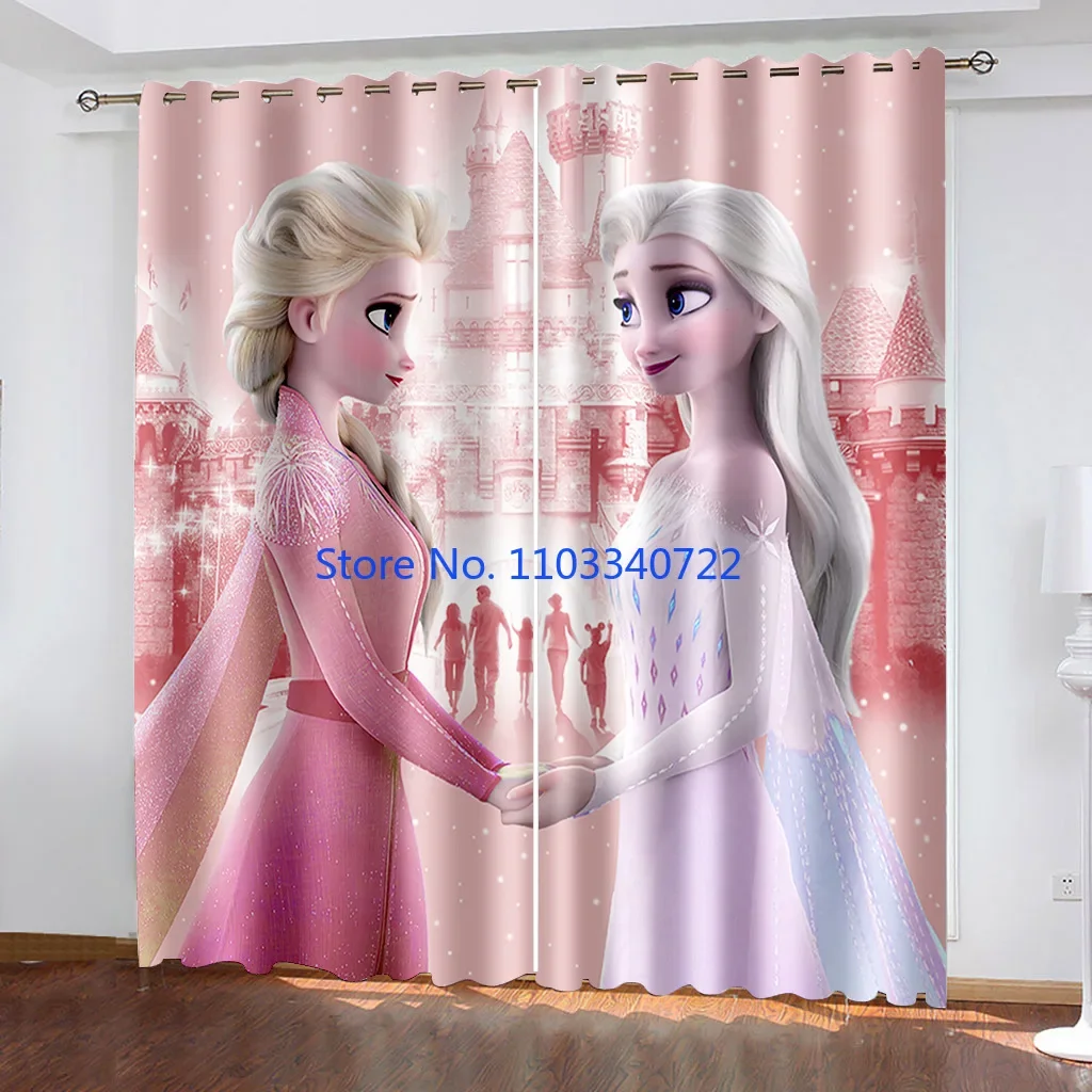 Cartoon-Frozen-Elsa-and-Anna-Kids-Room-Window-Curtains-Blackout-Curtain ...
