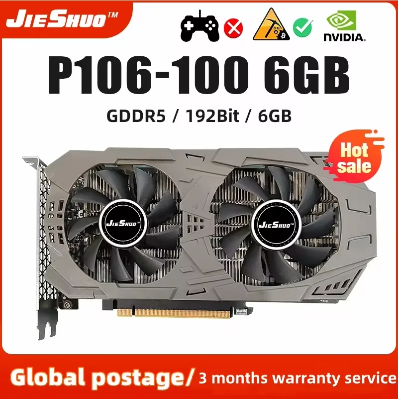 JIESHUO-NVIDIA-P106-100-6GB-Graphics-Card-for-mining-GDDR5-192-bit-GPU ...