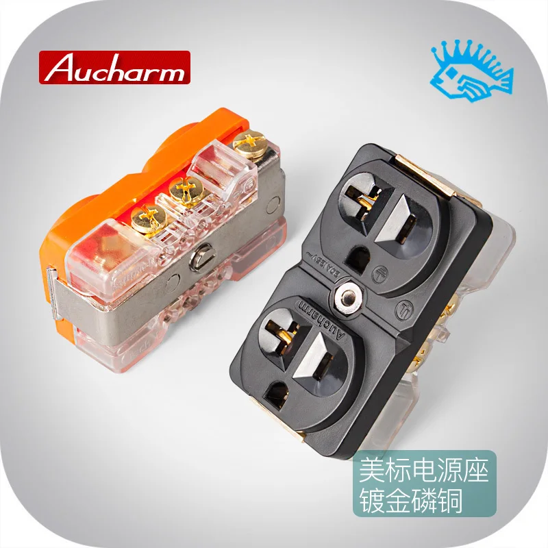 1pcs Fever Copper Socket All Copper Audio Hifi Gold-plated Phosphor ...