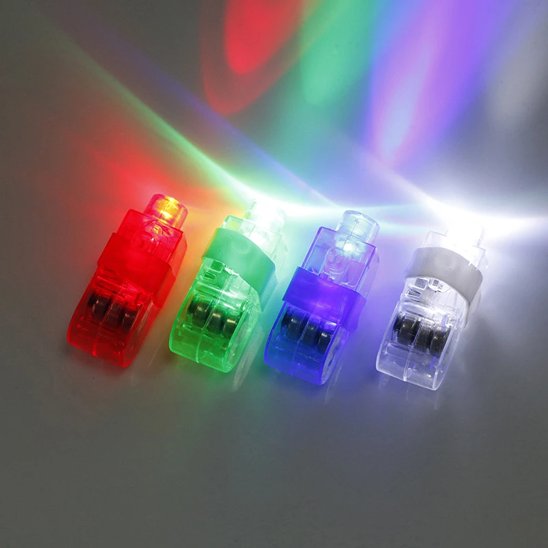 10 Pcs Finger Light Up Ring Laser Led Rave Dance Party Glow Beams Hot ...