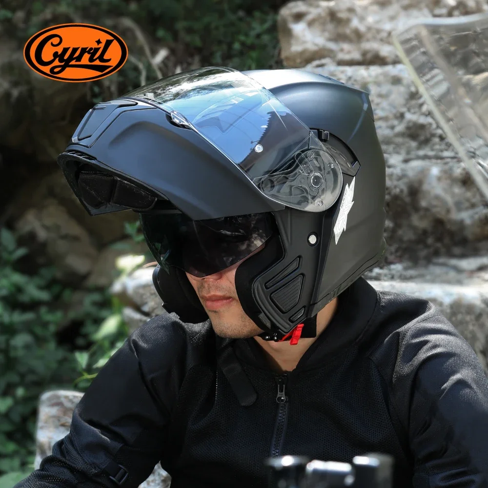 Motorcycle-Helmet-Dual-Visor-Modular-Flip-up-Full-Face-Helmet-for-Adult ...