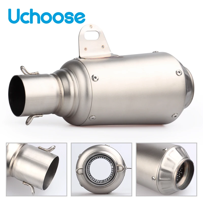 Universal-motorcycle-exhaust-pipe-36-51mm-anti-skid-muffler-with-logo ...