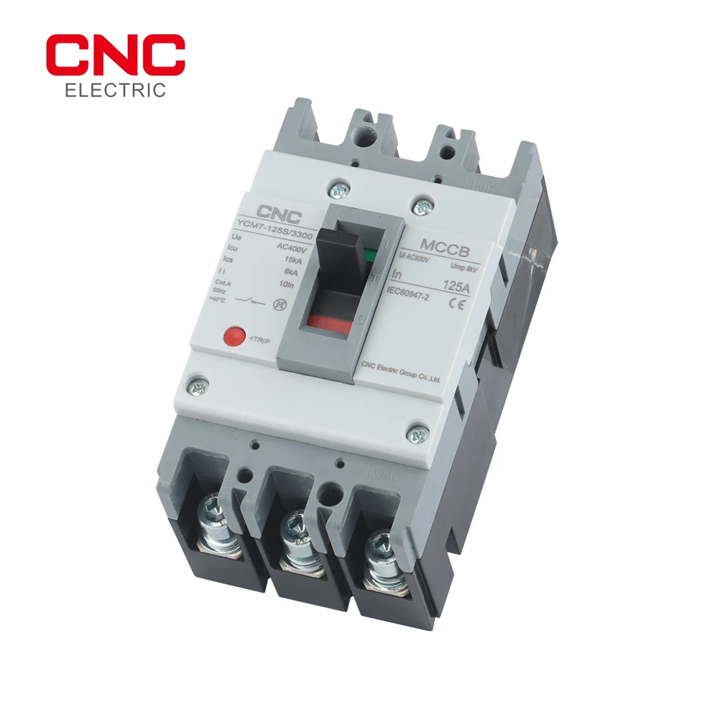 CNC YCM7-125S MCCB 3P 50A/63A/80A/100A/125A AC400V 15kA Solar Switch Moulded Case Circuit Breaker