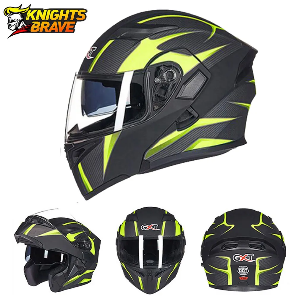 GXT Motorcycle Helmet Flip Up Motocross Helmets Full Face Casco Moto ...