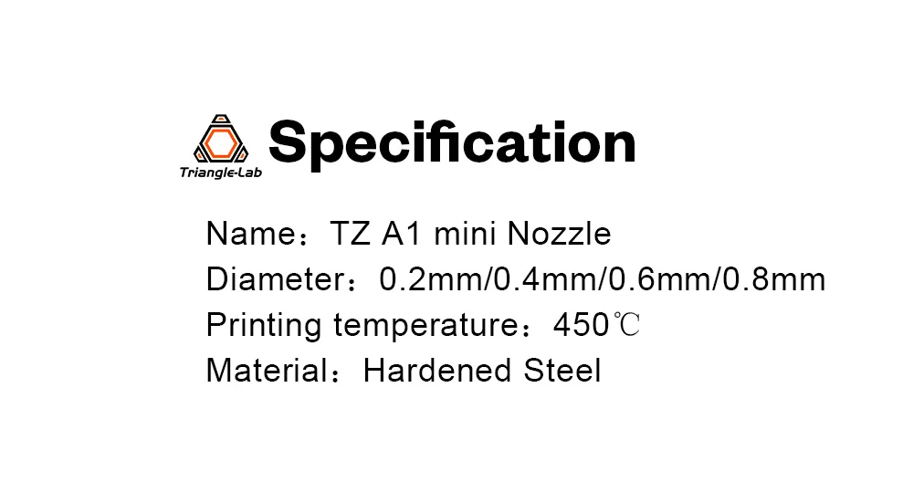 TZ A1 MINI Hardened Steel nozzle