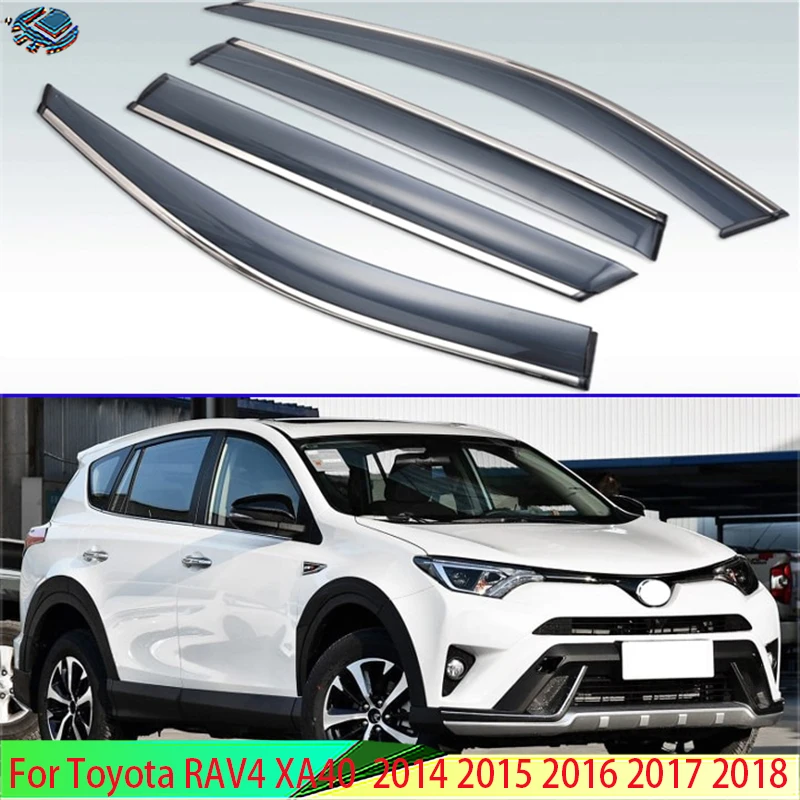 For-Toyota-RAV4-XA40-2014-2015-2016-2017-2018-Plastic-Exterior-Visor ...