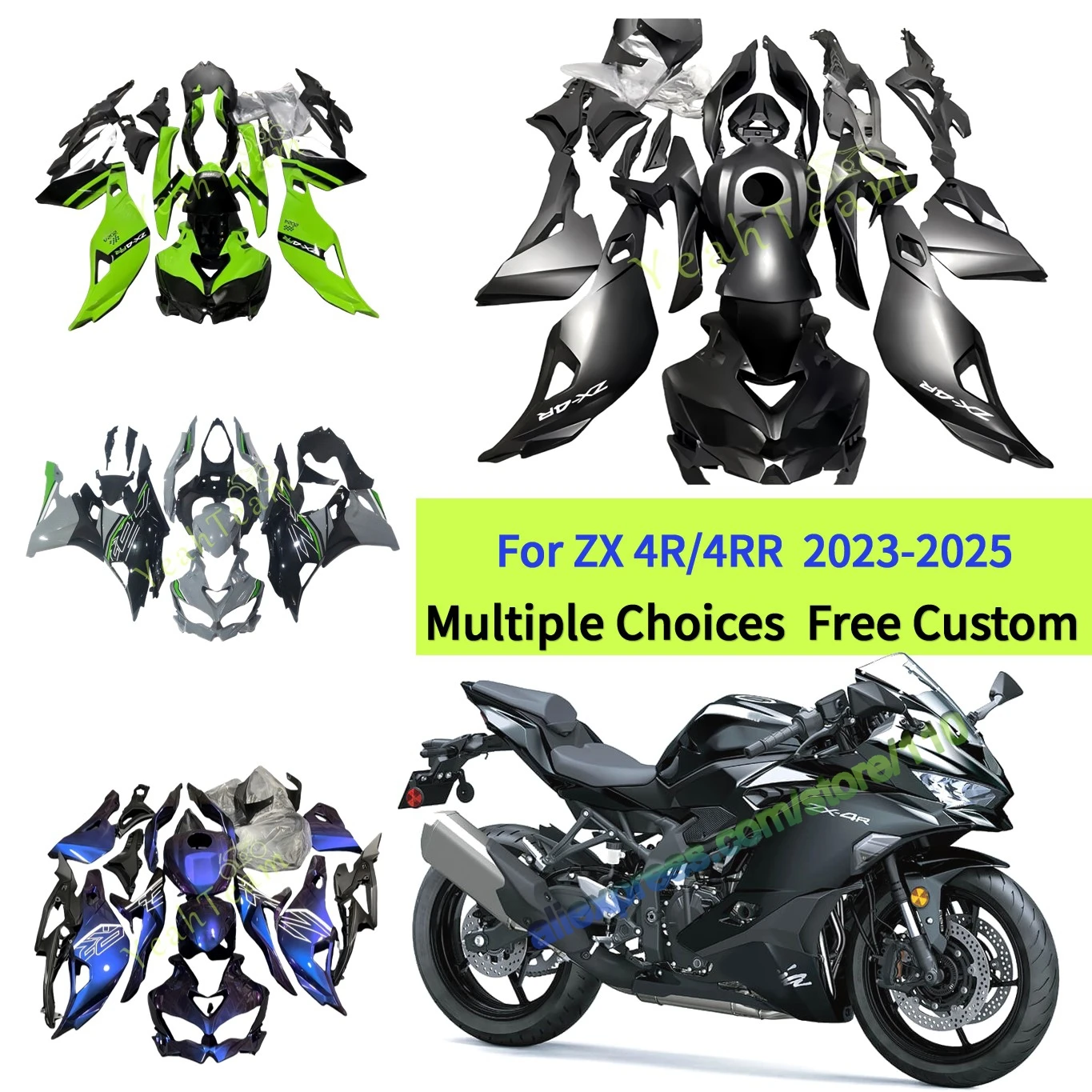 ZX4RR Custom New Style Fairing Kit for Kawasaki Ninja ZX 4R 2023 2024 ...
