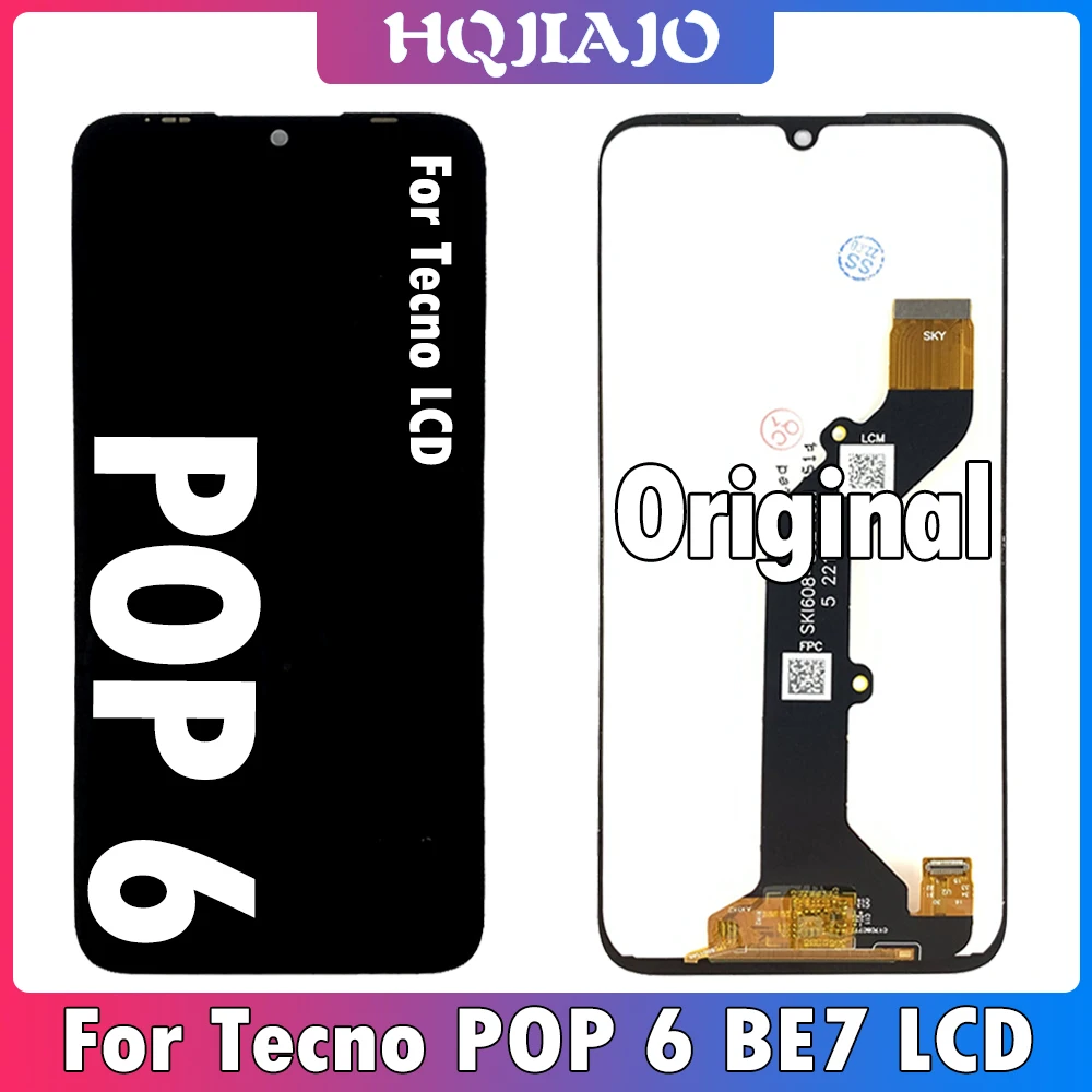 6-1inch-Original-For-Tecno-POP-6-LCD-Display-Touch-Screen-Assembly ...