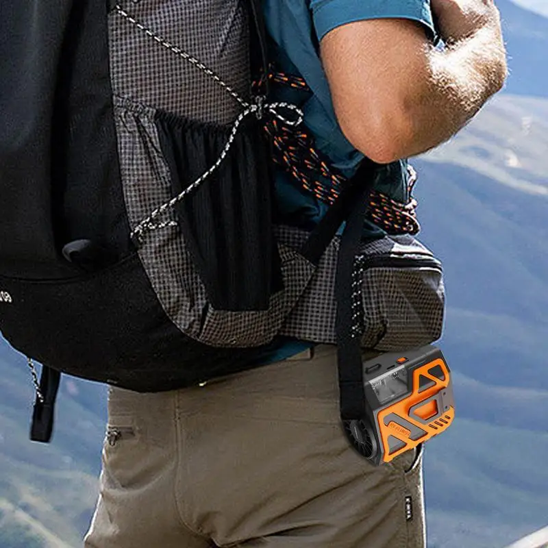 Rechargeable-Mini-Fan-Mecha-Cooling-Waist-Clip-Fan-Digital-Display ...