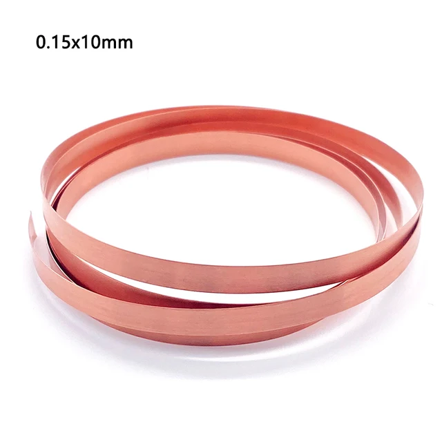 1M Length T2 Copper Strip 0.15/0.2/0.3/0.4mm Thickness for 18650/21700 ...
