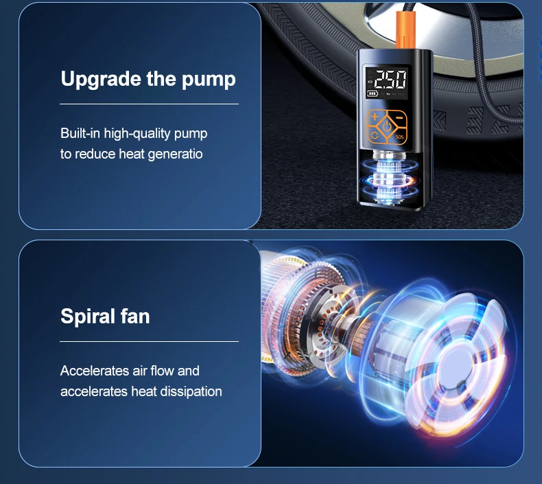 Shop Generic EAFC Inflator Pump 12V Portable Car Air Compressor for ...