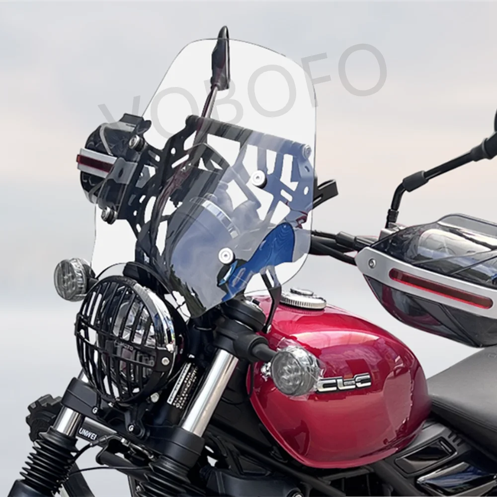 Motorcycle-front-windshield-wind-deflector-modification-with-bracket ...