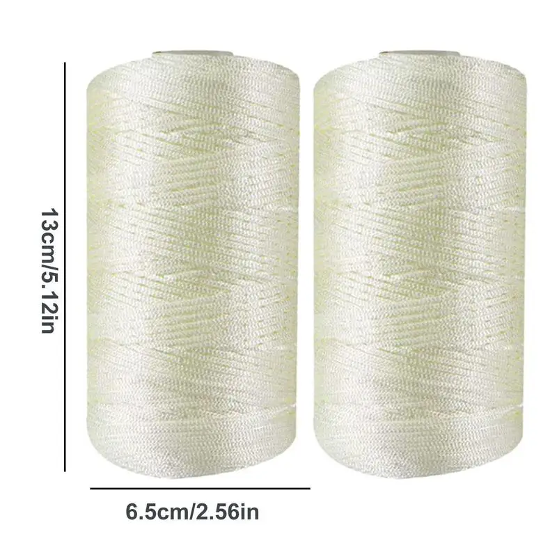 Summer Art Yarn Cord 2pcs Nylon Crochet Yarn Cord Thin Ice Cotton ...