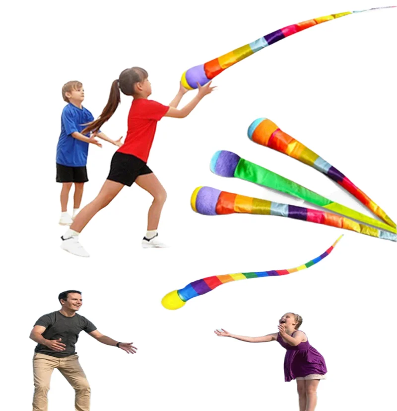 Children's Parent-child Interaction Hand Throwing Ribbon Rainbow Ball ...