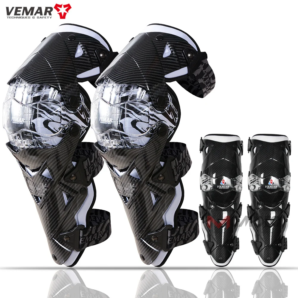 VEMAR-Motorcycle-Knee-Elbow-Pads-Carbon-Fiber-Hard-Shell-Protector-Off-Road-Motocross-Racing ...