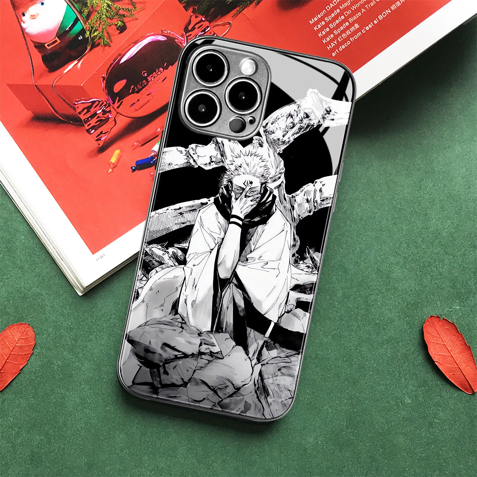 Sukuna-Anime-Phone-Case-para-iPhone-Vidro-Temperado-Manga-Prata-Capa ...