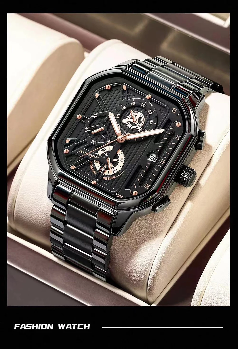 POEDAGAR Black - Time with Perfection