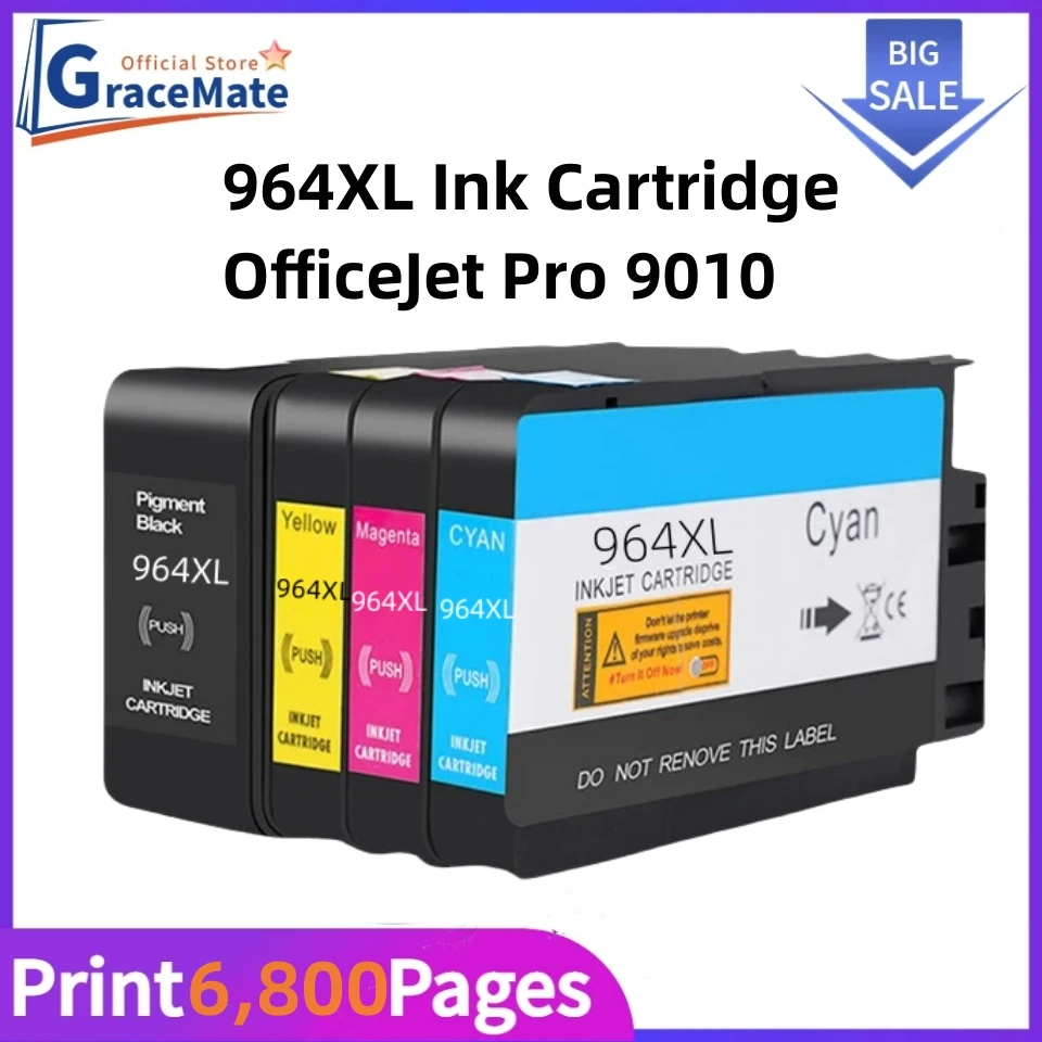 4 Color Compatible for HP 964XL HP964 ink cartridge For HP OfficeJet ...