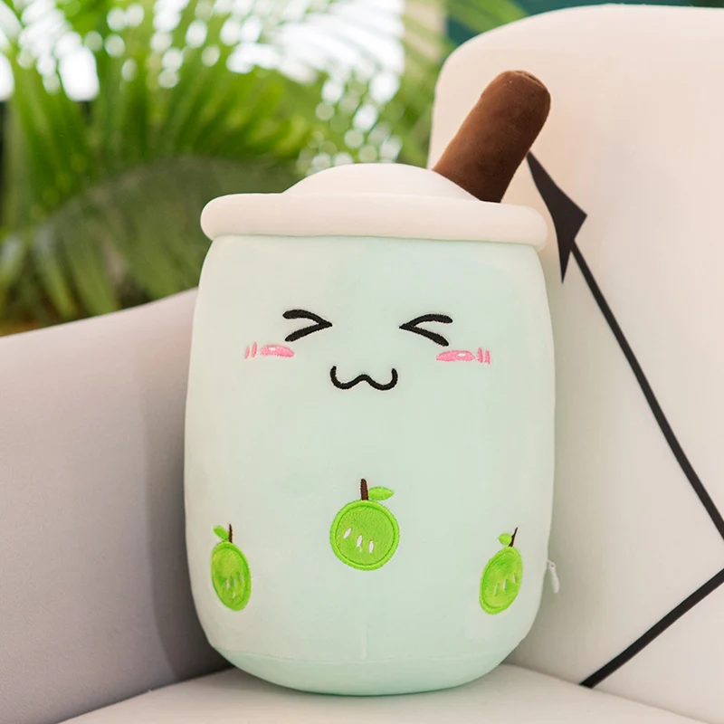 Boba Plushie Kawaii Room Decor Bubble Tea Plush Toy Stuffed Ice Cream ...