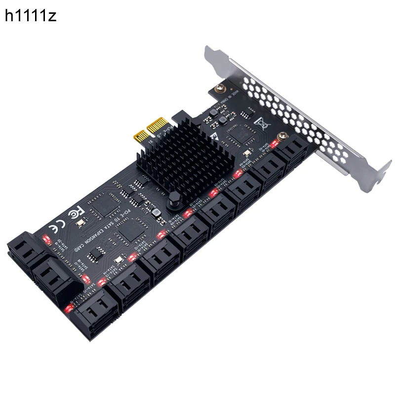 PCIE SATA 어댑터 광업 20/16/12/6/4 포트 SATA 6Gb PCI Express 컨트롤러 확장 카드 PCIe SATA III 변환기| | - AliExpress
