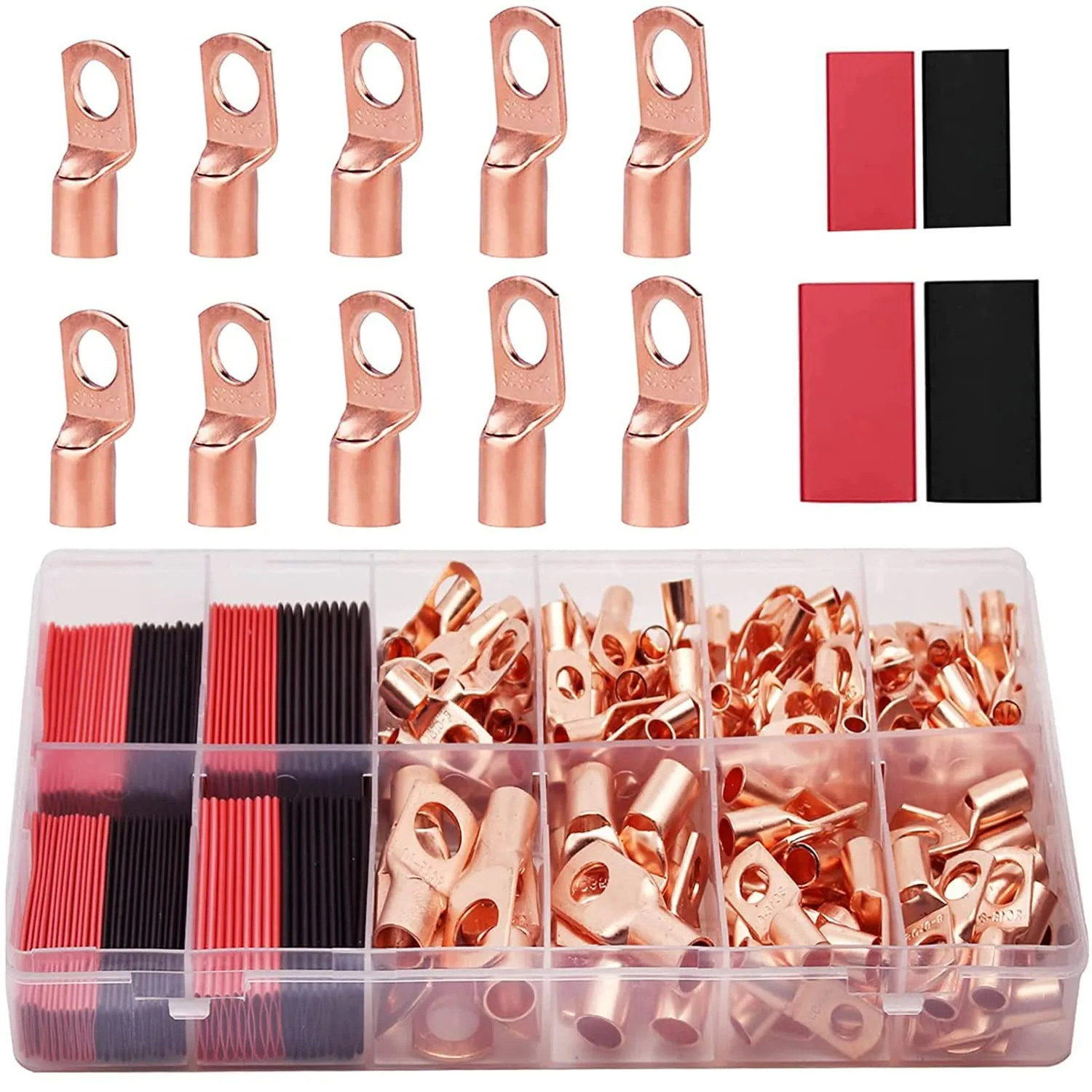 100Pcs-Ring-Terminal-SC-Tinned-Copper-Tube-Terminal-Set-Lug-Bare-Cable ...