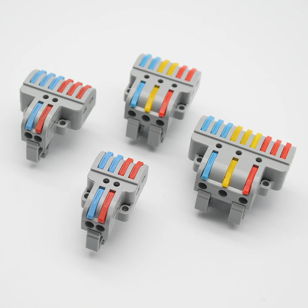 DIN Rail Mini Fast Wire Cable Connectors Universal Compact Conductor ...
