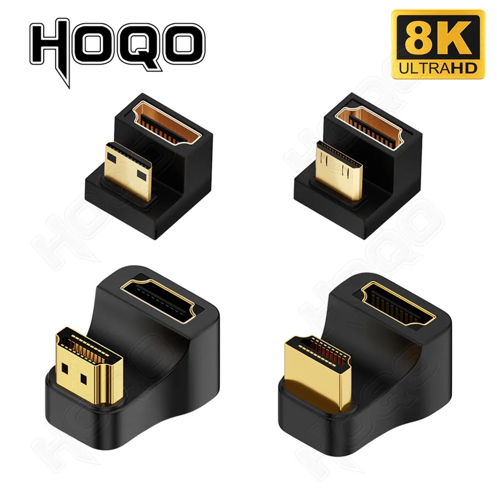 u shape hdmi male to female 180 degree adapter angled mini hdmi male to ...