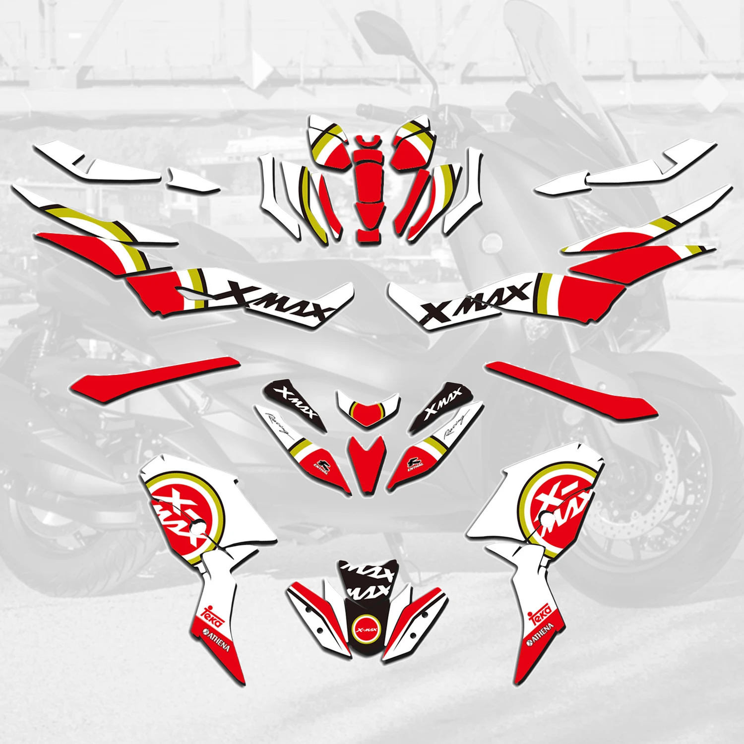 Scooter-Full-Body-Sticker-Decal-Decals-Stickers-Kit-for-Yamaha-X-Max ...