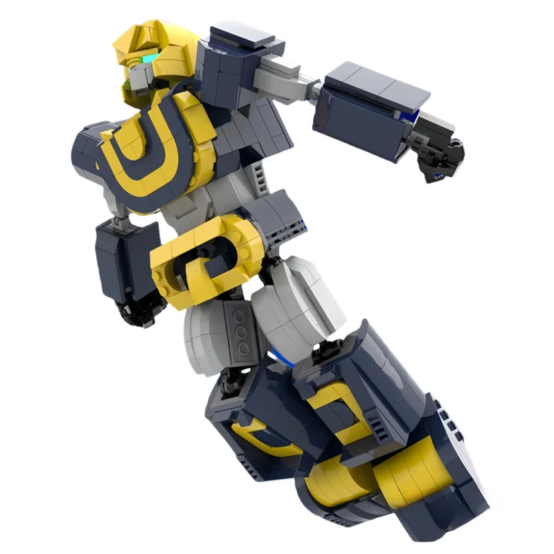 MOC-Six-Gods-Yellow-Blue-Robot-Mecha-Warrior-Assembly-Puzzle-Small ...