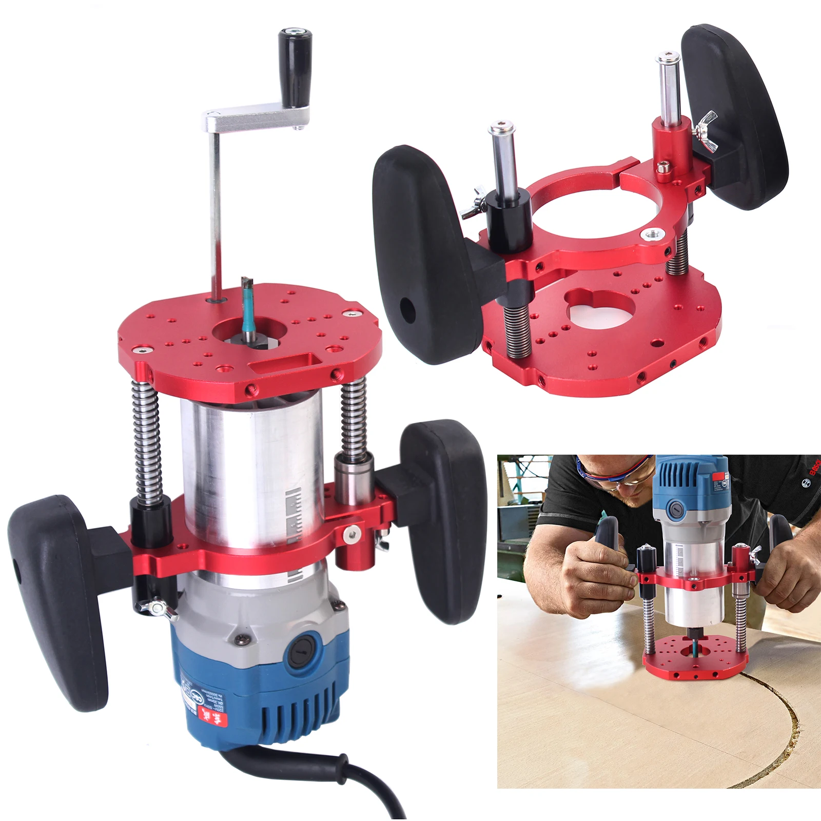 2-in-1-Compact-Router-Plunge-Base-For-65mm-Universal-Motor-Router-Lift ...
