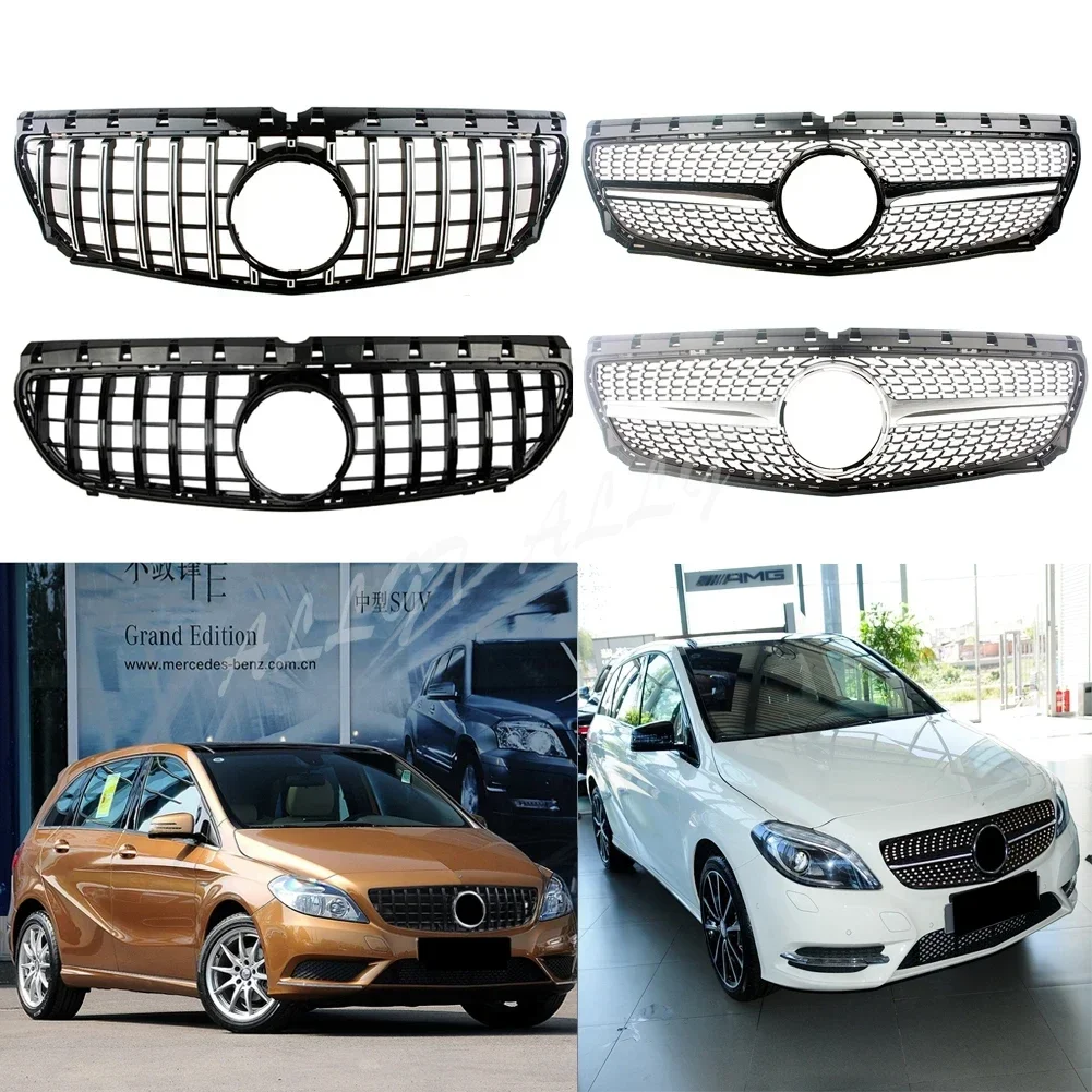 Front-Racing-Bumper-Grille-Upper-Billet-Grill-Cover-Fit-For-Mercedes ...