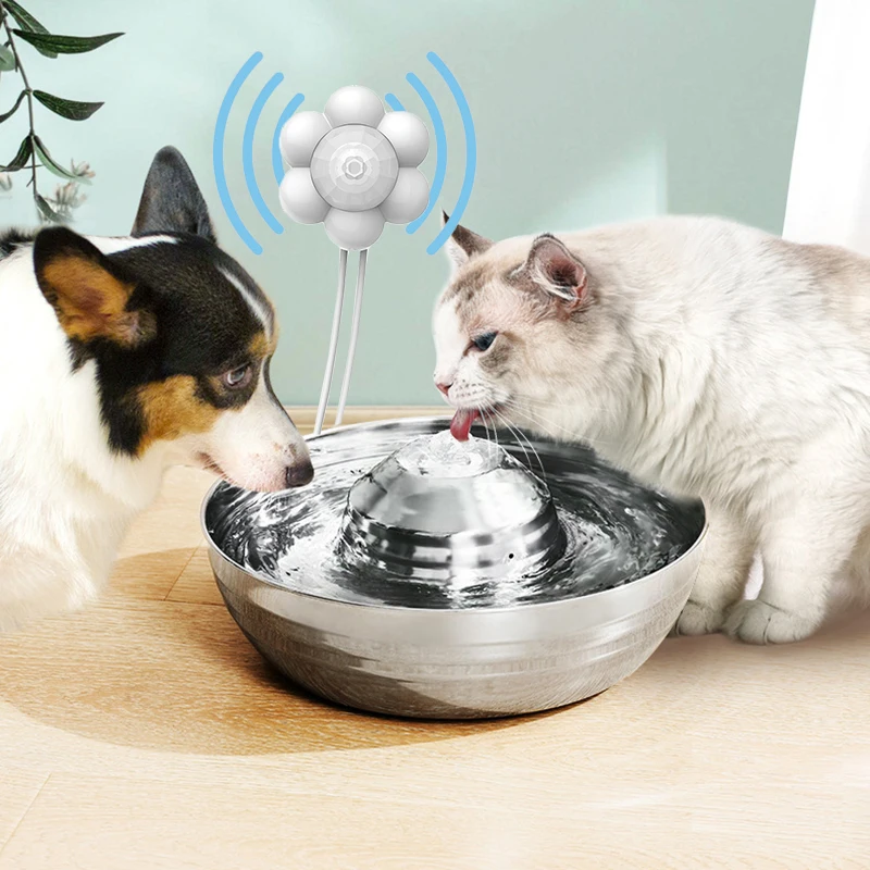 Dog-Cat-Water-Fountain-Stainless-Steel-Pet-Drinking-Fountain-for-Cats ...