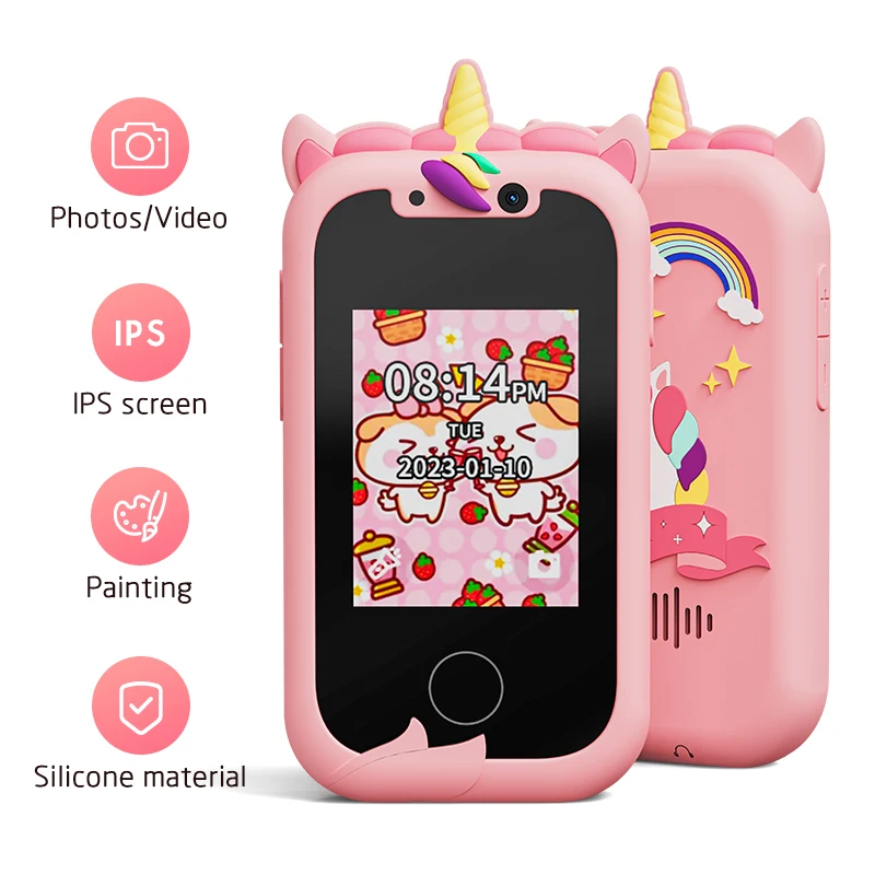 Kids Smart Phone Toys for Girls Unicorns Gifts 2.8 inch Touchscreen ...