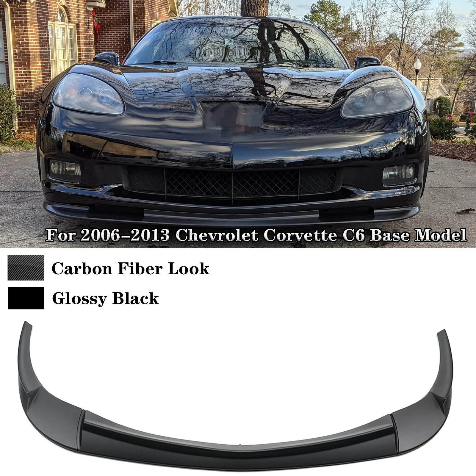 For-2006-2013-Chevrolet-Corvette-C6-Base-Model-Front-Bumper-Lip ...