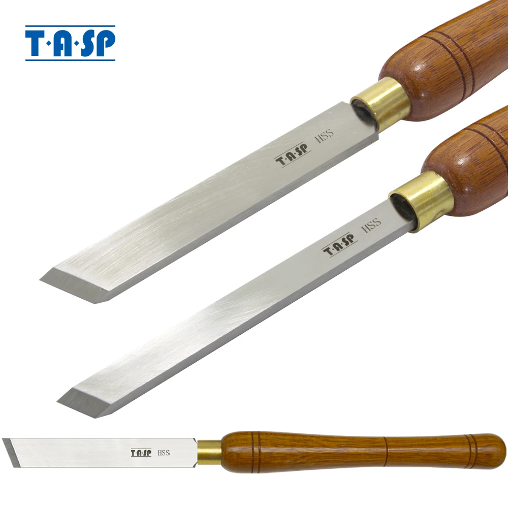 TASP Skew Chisel Woodturning Tools 25mm & 15mm HSS Blade Wood Turning ...